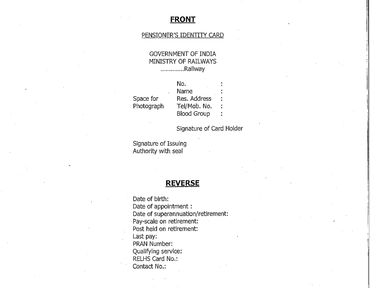 New id Card for pensioners – Govtempdiary