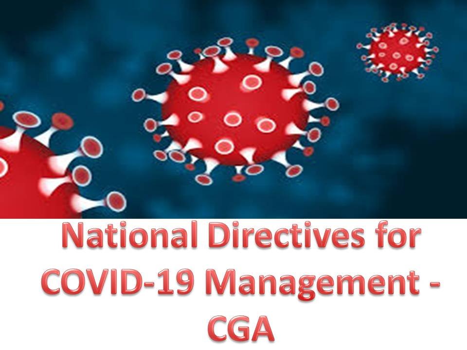 National Directives for COVID-19 Management – CGA – Govtempdiary